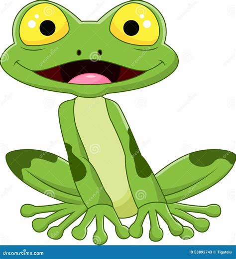 Cartoon Smile Frog Stock Vector Image 53892743
