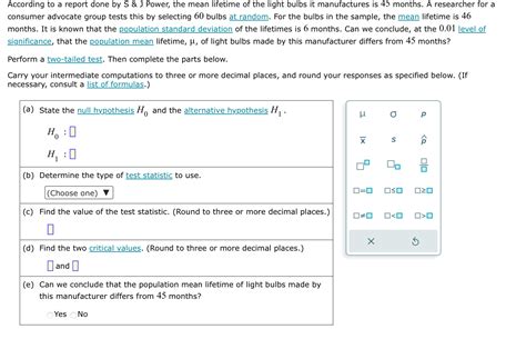 Solved Hypothesis Test For The Population Mean T Test Using Chegg