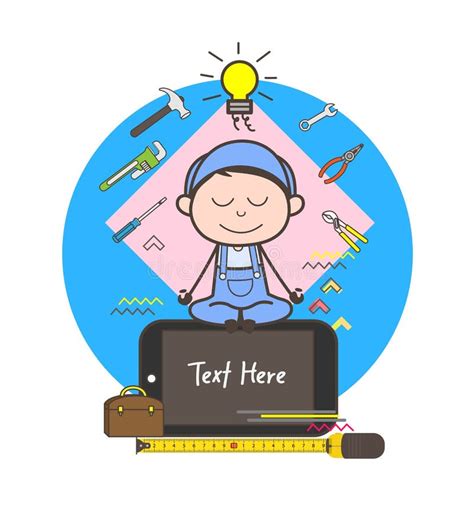 Trabalhador Dos Desenhos Animados Que Mostra Seu Vetor Do Certificado