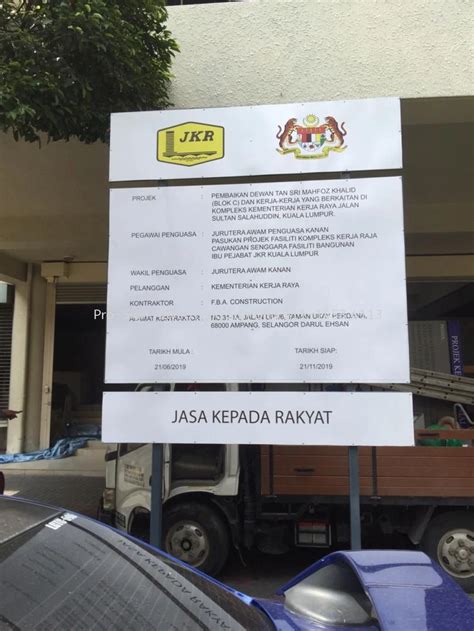 Construction Site Project Signage Kl 2019 Ampang Selangor Kuala