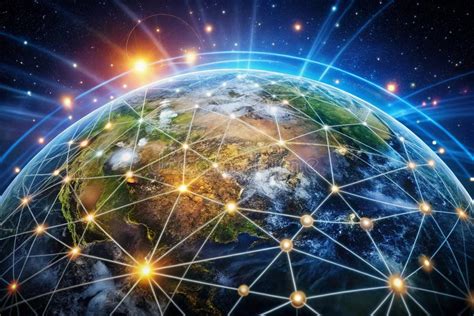 Communication Technology For Internet Business Global World Network And Telecommunication On