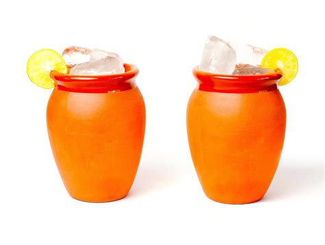 Buy Cantaritos De Barro Jarritos Mexicanos Set Of 2 Authentic Mexican Glazed Clay Mugs 14 Oz