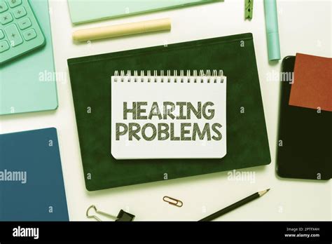 Inspiration Showing Sign Hearing Problems Word Written On Partial Or