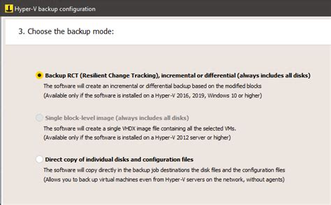 Hyper V Backup With Iperius Incremental And Differential With Rct