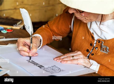 Writing With Quill And Paper
