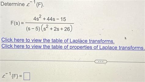 Solved Determine L1 F F S S 1 2 S 5 S27s 6 Click Chegg Com