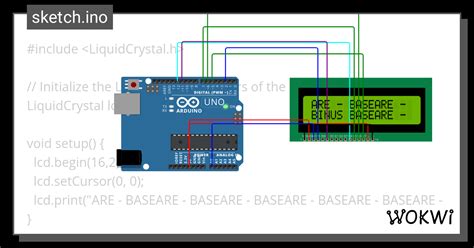 Arduino Uno 16 X 2 Lcd Display Bergerak Wokwi Esp32 Stm32 Arduino