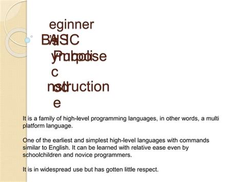 Basic Programming Language Pptx Programming Languages Computing