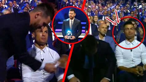 La increíble reacción de CR7 cuando nombraron a MESSI el Lionel Messi