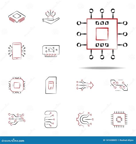 electronic component icon electronics icons universal set for web and