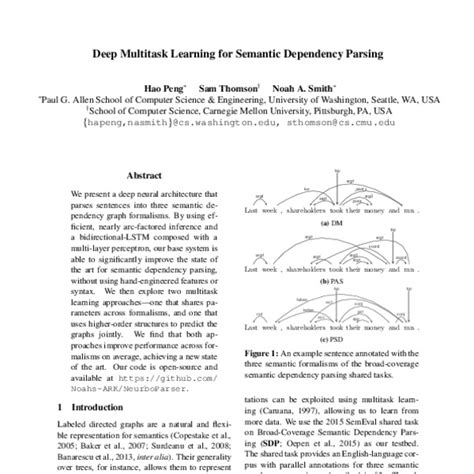 Deep Multitask Learning For Semantic Dependency Parsing Acl Anthology