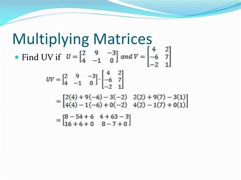 Ppt 4 3 Multiplying Matrices Powerpoint Presentation Free Download