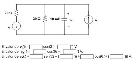 solved use the superposition principle to find vx from v1 t