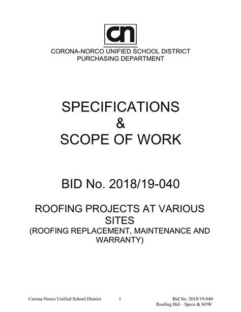 Pdf Specifications Scope Of Work Home Home Dokumen Tips