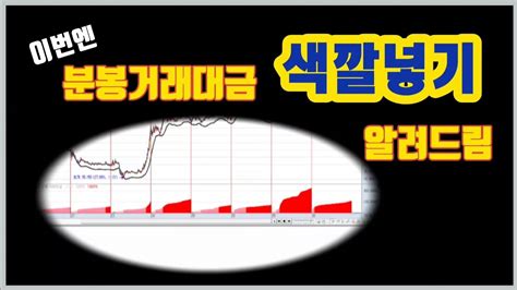 분봉거래대금 설정 Andand 색깔넣기 Youtube