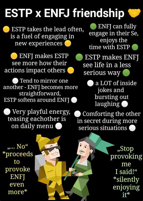 ESTP X ENFJ Friendship Enfj Mbti Relationships Mbti Personality