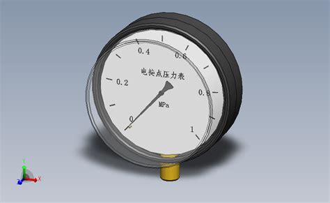 Yxc 150电接点压力表solidworks 2011模型图纸下载 懒石网