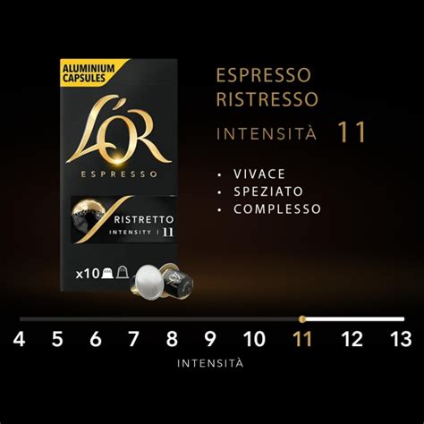 Capsule Caffè RISTRETTO L OR Espresso Capsule in Alluminio compatibili Nespresso ParmaAffari
