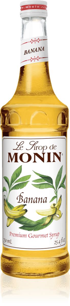 Monin Banana Syrup 750ml Glass Bottle Dilworth Coffee