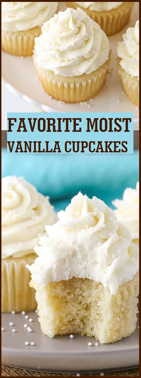Favorite Moist Vanilla Cupcakes Life Love And Desserts