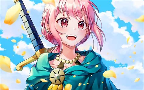 Загрузить Rebecca Sword One Piece Protagonist Manga Warrior Pink