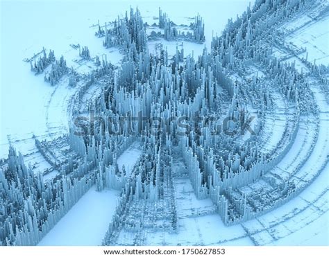 displacement worlds 3d rendering pixel noise stock illustration
