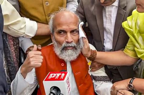 Bjp Mp Pratap Sarangi Injured In Chaos Outside Parliament Alleges