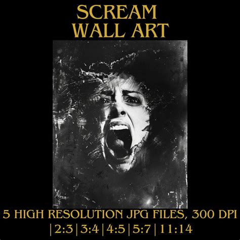 Scream Print Scream Art Scream Poster Scream Woman Wall Art Woman
