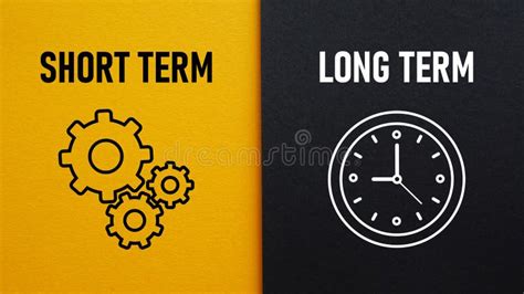 Short Term Long Term Are Shown Using The Text Stock Illustration Illustration Of Deadline