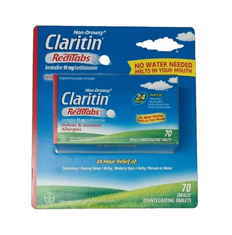 Claritin 24hr Non Drowsy Allergy Reditabs Loratadine 10mg 70 Count Exp