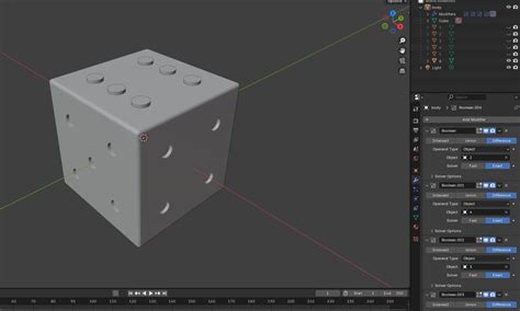 Modeling Boolean Modifier Not Working Properly When Cutting Holes In