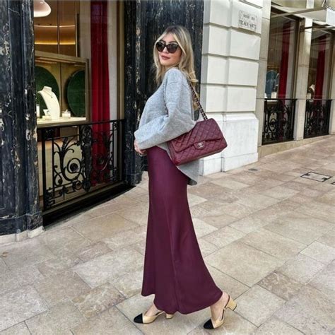 Zara Burgundy Satin Effect Skirt Burgundy Skirt Outfit Wine Red