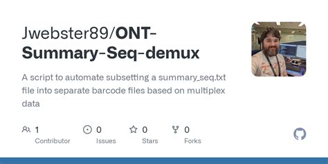 Github Jwebster89ont Summary Seq Demux A Script To Automate