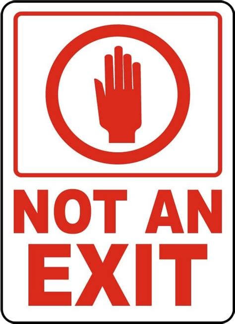 Printable Not An Exit Sign Printablelib