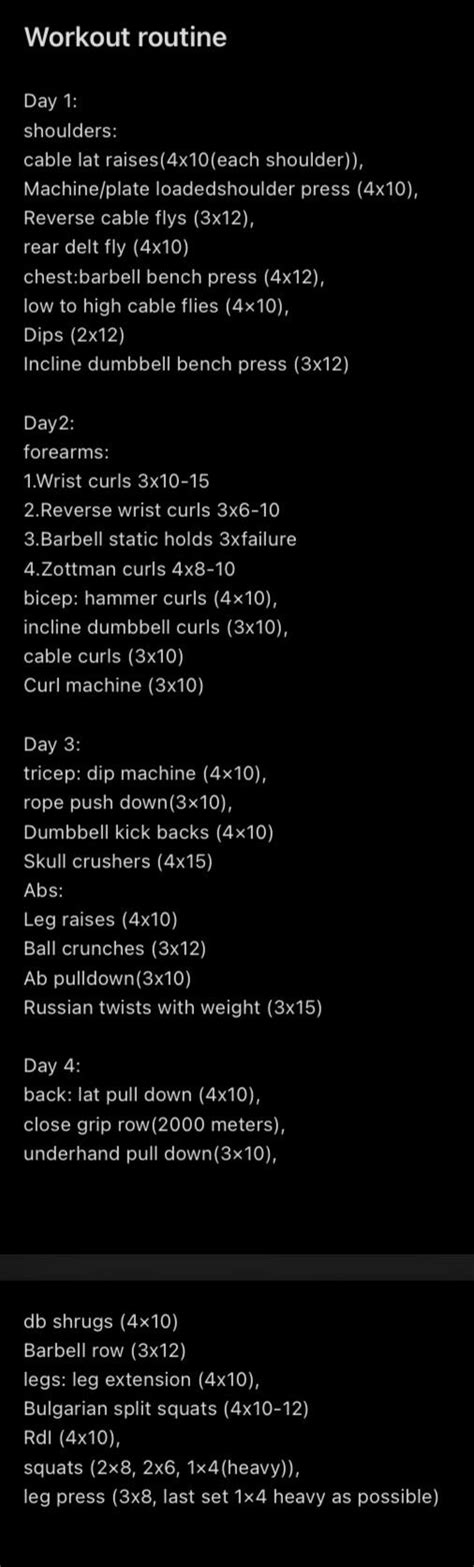 Do Yall Think This Is Good Or Am I Missing Anything Rworkoutroutines