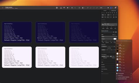 color and text styles ui design for ios android and web in sketch