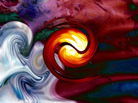 Abstract Yin Yang Lava Digital Art By Abstract Angel Artist Stephen K Fine Art America
