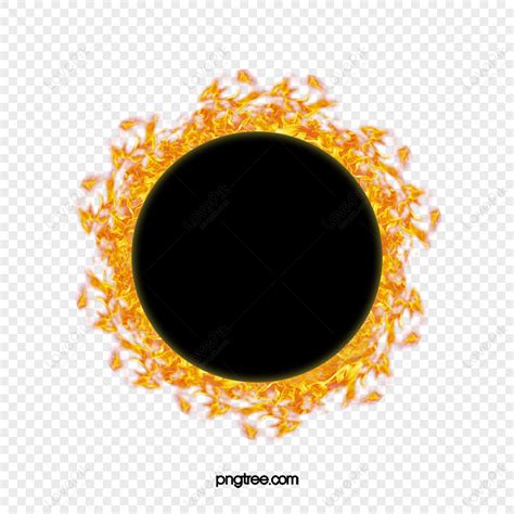 Circular Realistic Fire Ring With Fire Particle Element Luminescence