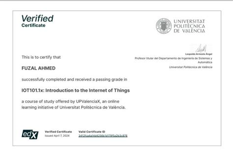 Fuzal Ahmed On Linkedin Iot Internetofthings Edx Techskills Learningjourney