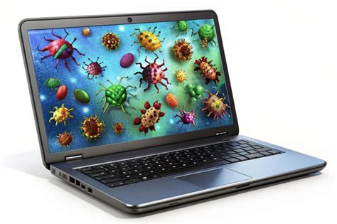 Computer Virus Bugs Clip Art Infested Laptop With Nasty Bugs Premium Ai Generated Image