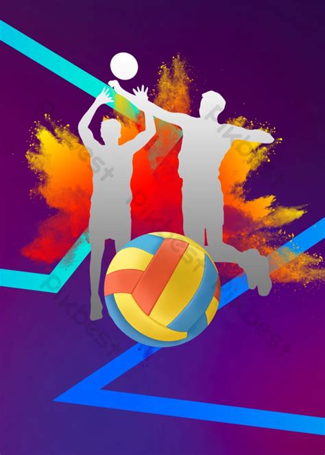 Volleyball Backgrounds Creative Fashion Sports Background Psd