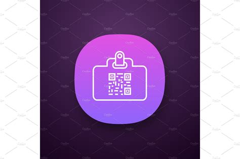 Qr Code Identification Card App Icon Outline Icons ~ Creative Market