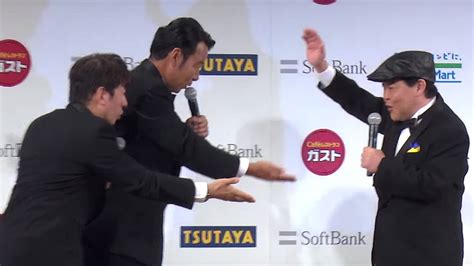 会場一体感！？ダチョウ倶楽部「絶対受ける鉄板ギャグ」披露！ ソフトバンク新サービス連携発表会2 Youtube