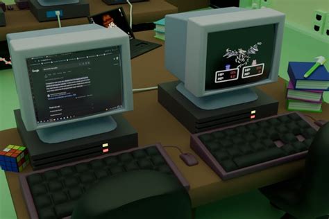 Computer Lab That I Made In Blender R Deltarune