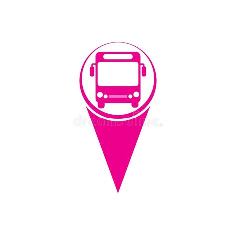 Bus Station Location Map Pointer Sign Stock Vector Illustration Of Position Travel