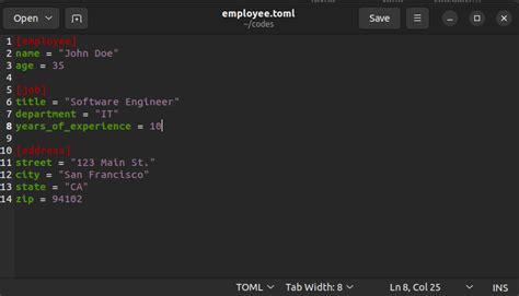 working with toml files in python
