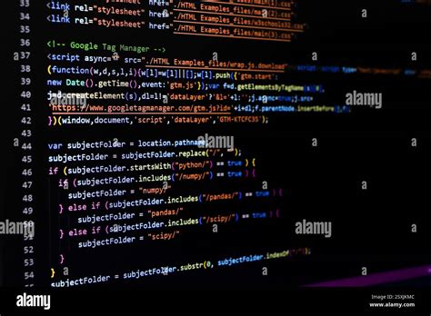 Software Source Code Programming Code Programming Code On Computer Screen Developer Working