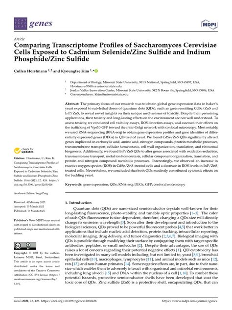 Comparing Transcriptome Profiles Of Saccharomyces Cerevisiae Pdf