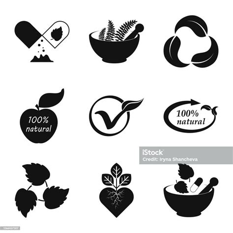 草藥設置圖標隔離在白色模具生態符號向量庫存圖示每股收益 10向量圖形及更多健保和醫療圖片 健保和醫療 再生能源 剔號 Istock