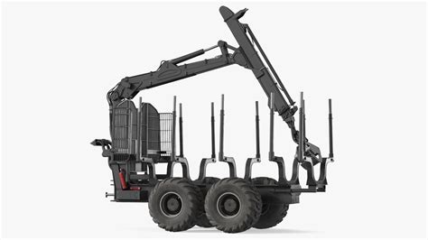 Log Loader Trailer Dirty 3d Turbosquid 1902473